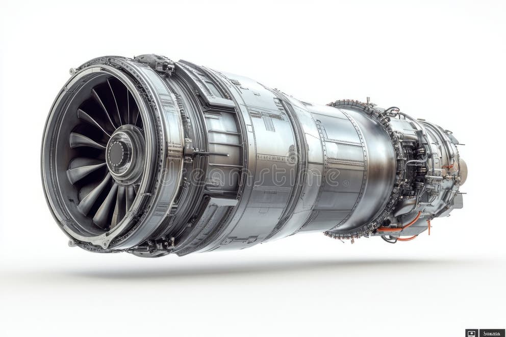This Image Shows a Detailed Jet Engine Showcasing Intricate Design ...