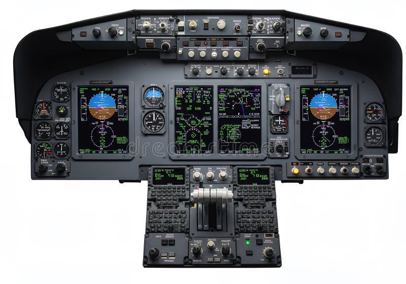 Airplane Cockpit Flight Instrument Panel Stock Illustrations – 858 ...