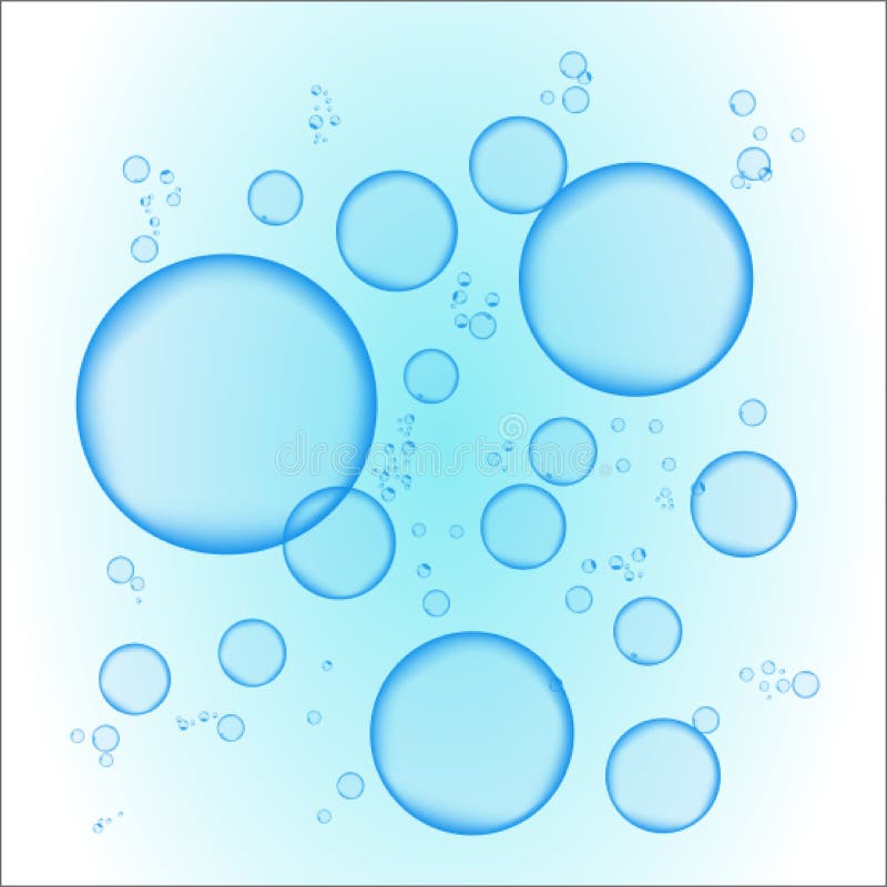 Beautiful blue bubbles stock illustration. Illustration of color ...