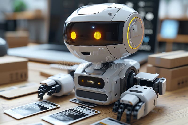 The Future of Payment: the Delivery Robot and Digital Innovation Stock Photo - Image of ...