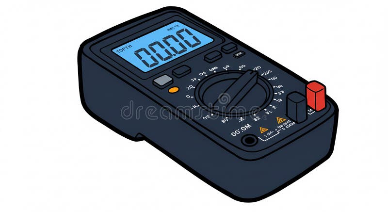 Digital Multimeter for Electronic Measurement Tool Stock Illustration ...