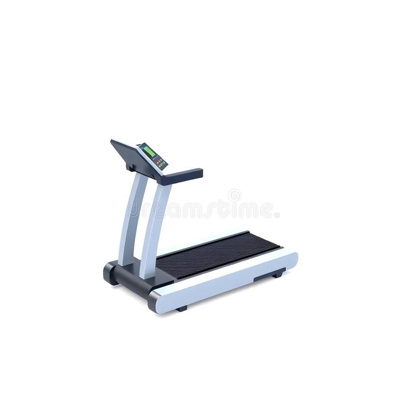 A Digital Image Depicting a Treadmill on a White Background Stock ...