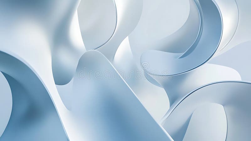 Abstract Blue Curves Form Fluid Architectural Design Stock Illustration ...