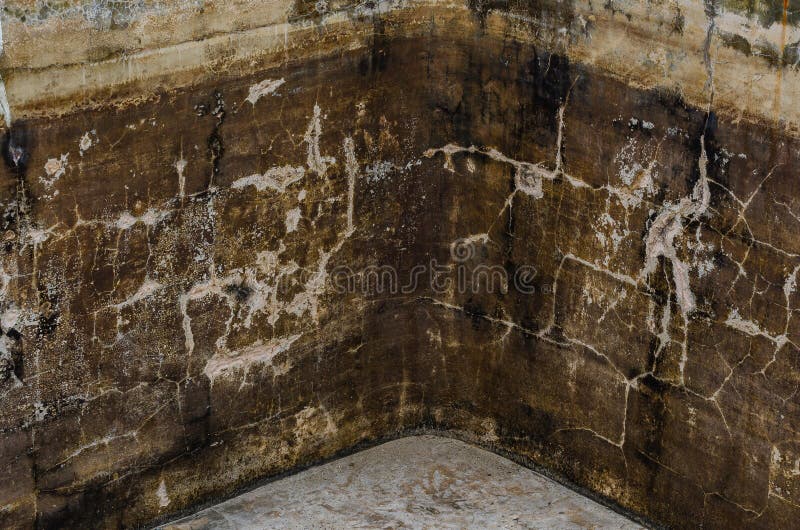 Texture of Rust on Weathered Concrete Structure with Worn and Weathered ...