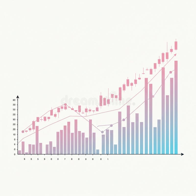 The Image Shows a Financial Chart Featuring a Candlestick Graph and a ...