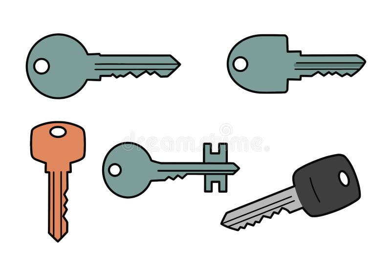 Clipart keys picture. stock illustration. Illustration of style - 361872936