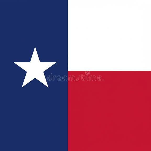 The Image Shows the Flag of Texas, Featuring Three Vertical Sections: a ...
