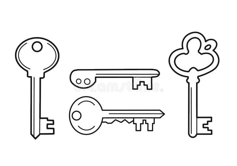 Keys clip art. stock photo. Illustration of skeleton - 361873348