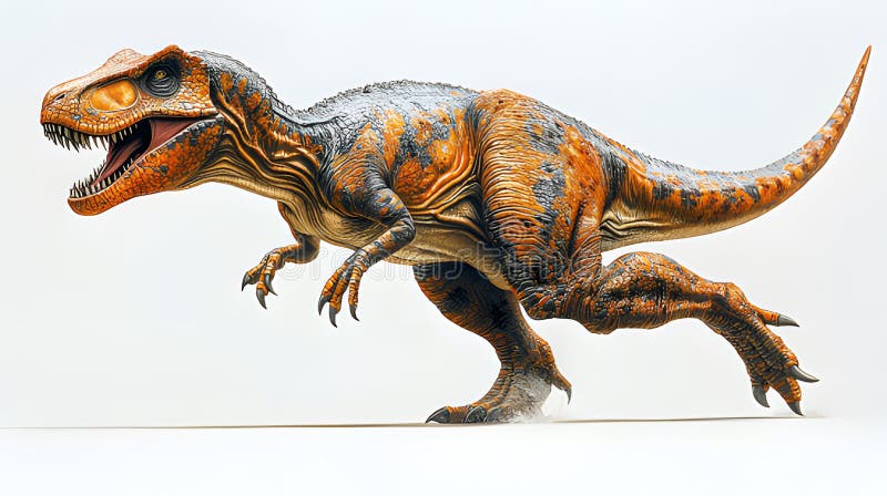 Full-Body Side Profile of an Allosaurus Stock Illustration ...