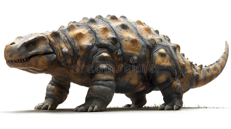 Full-Body Side Profile of an Ankylosaurus Stock Illustration ...