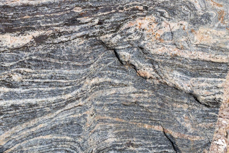 Striated Granite Rock Texture Background Stock Image - Image of gray ...
