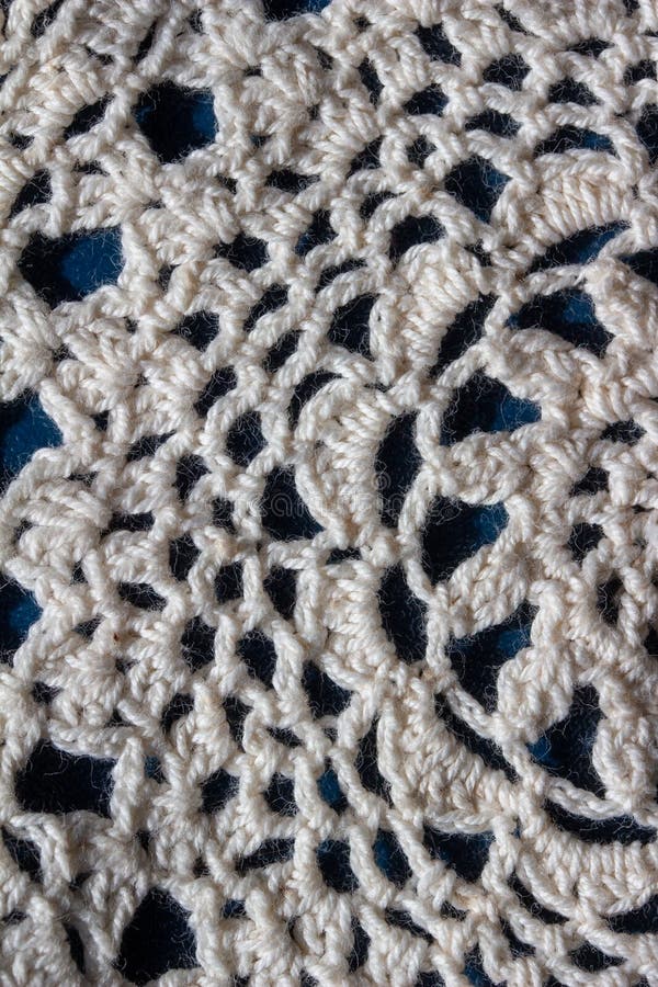 Full Frame Macro Art Abstract Background of a White Hand Crocheted ...
