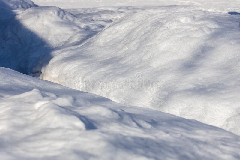 Abstract Surface Texture Background of Snow with a Footpath Stock Image ...