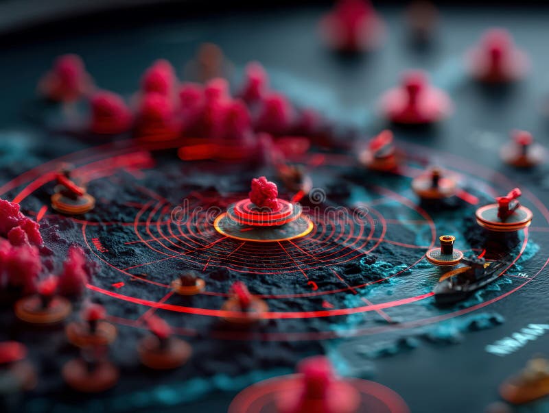 Image Shows a Futuristic Control Panel, with a Central Power Source or ...