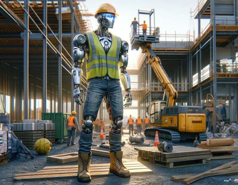 Artificial Intelligence - Robot - Construction Worker - Male Stock ...