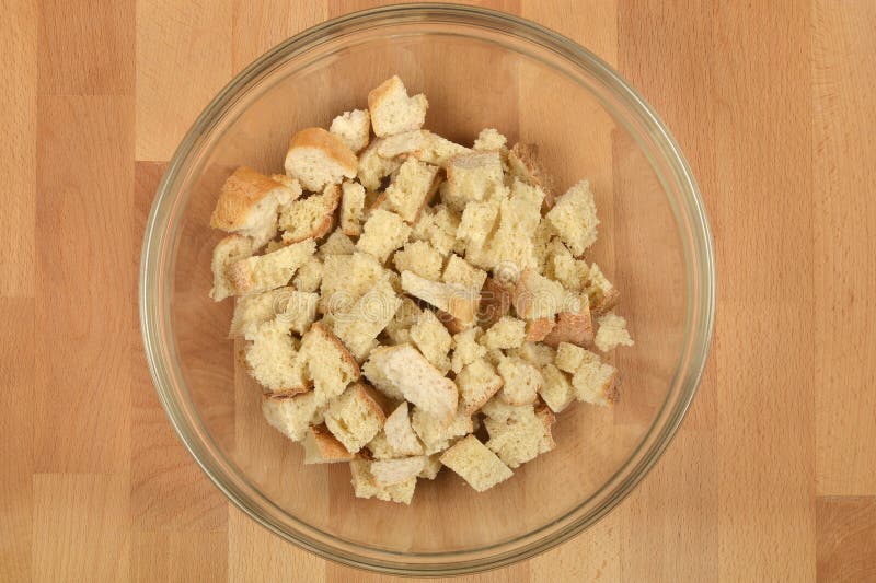 Bread cubes stock image. Image of carbs, cooking, view - 382687601