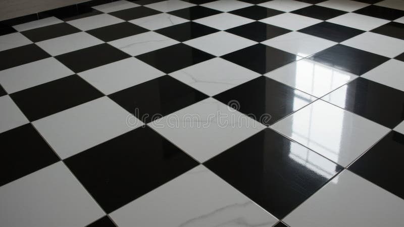 Black and White Checkerboard Floor Stock Illustration - Illustration of ...