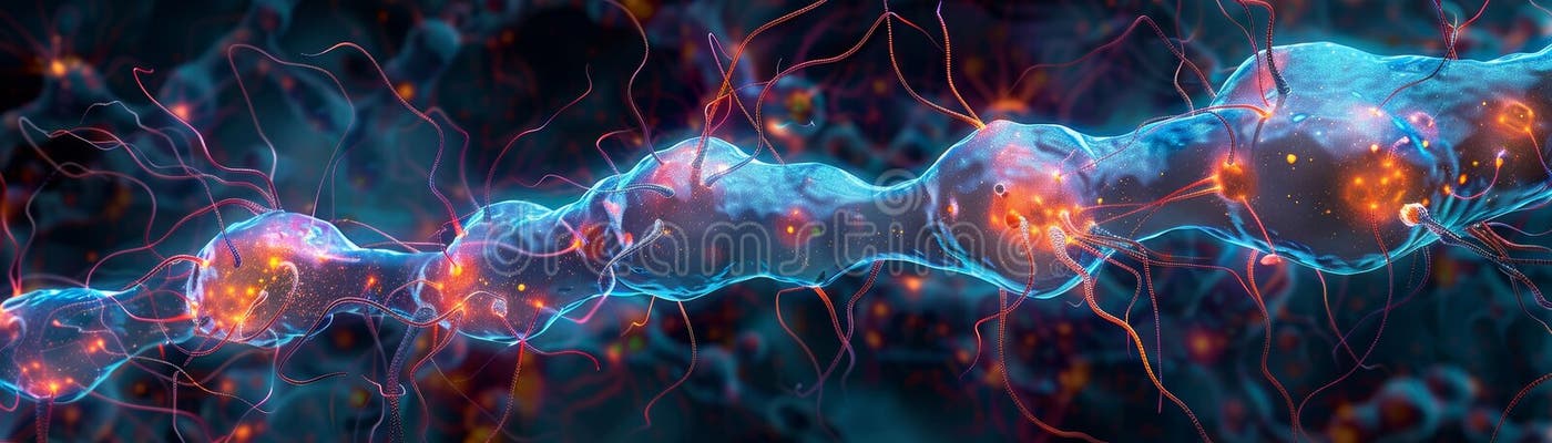 Neuron Background Orange Stock Illustrations – 744 Neuron Background ...