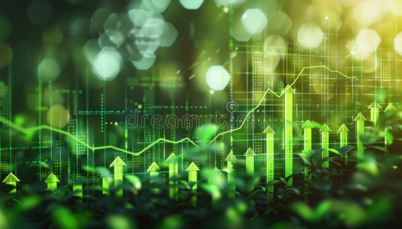 The Image Shows a Graph with Arrows Pointing Up and Down Set Against a ...