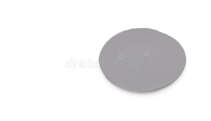 Gray Circular Lid on a Plain White Background Stock Illustration ...