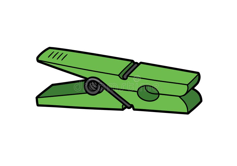 Clothes pin clip art stock illustration. Illustration of clean - 367724949