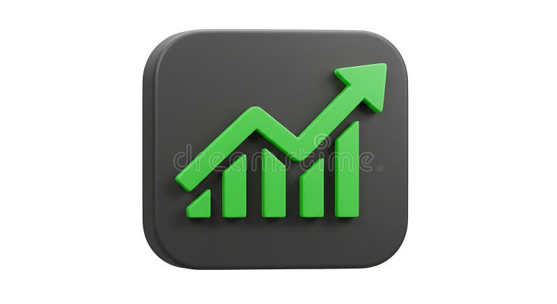 Green graph business icon stock illustration. Illustration of icon ...