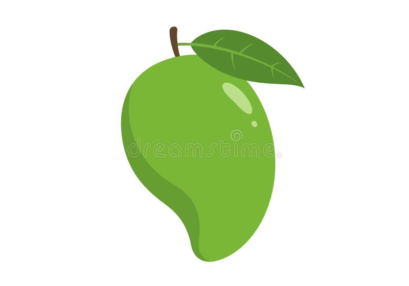 Green mango clipart stock vector. Illustration of vitamin - 370727940