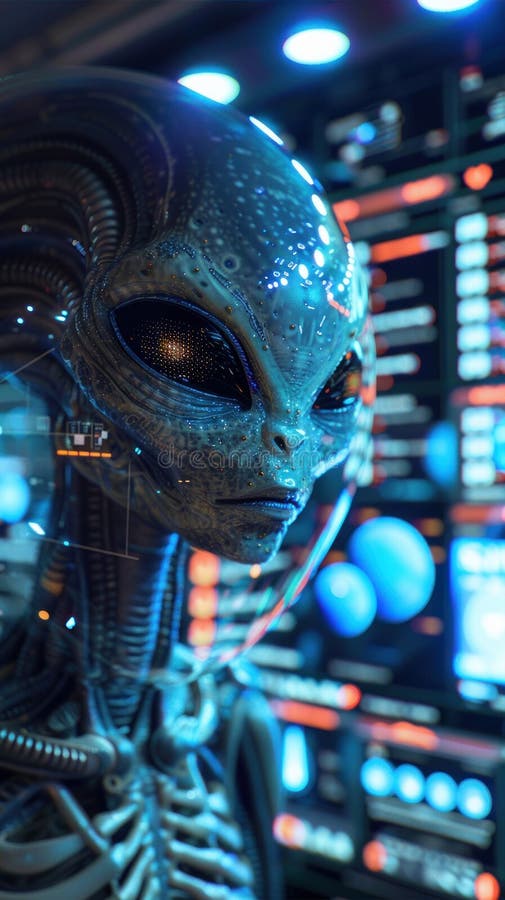 The Image Shows a Grey Alien Wearing a Spacesuit with a Transparent ...