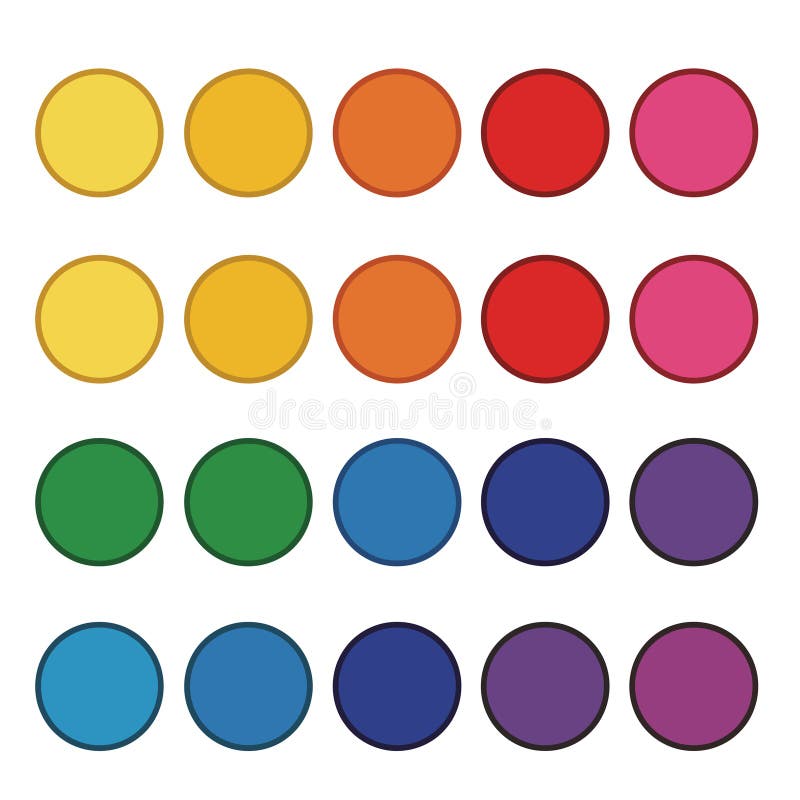 Colored circle clipart stock vector. Illustration of design - 368720360