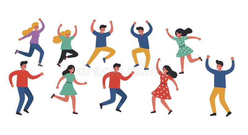 People dancing clip art stock vector. Illustration of movement - 368151896