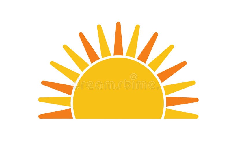 Half sun rays clipart stock vector. Illustration of nature - 363563696