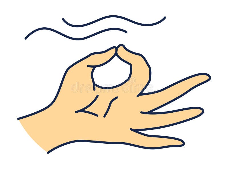 The Hand Gesture Represents Calmness and a State of Focused Attention ...