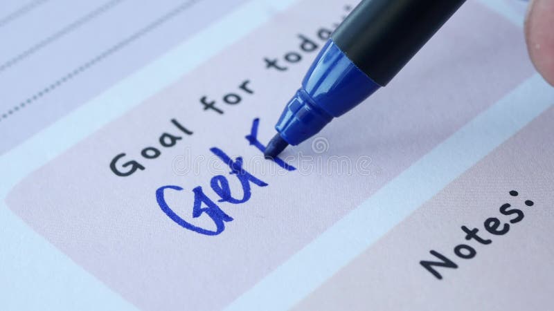 Goal Setting Using a Blue Marker on a Planning Sheet for Enhanced ...