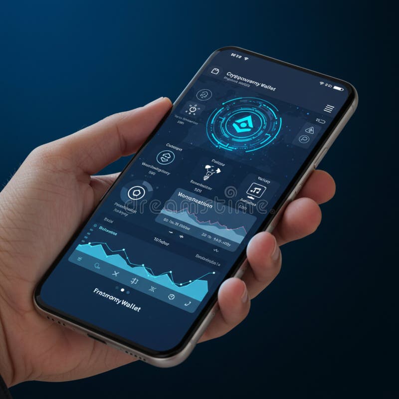 AI Generated Smartphone Displaying Crypto Wallet Interface Stock ...