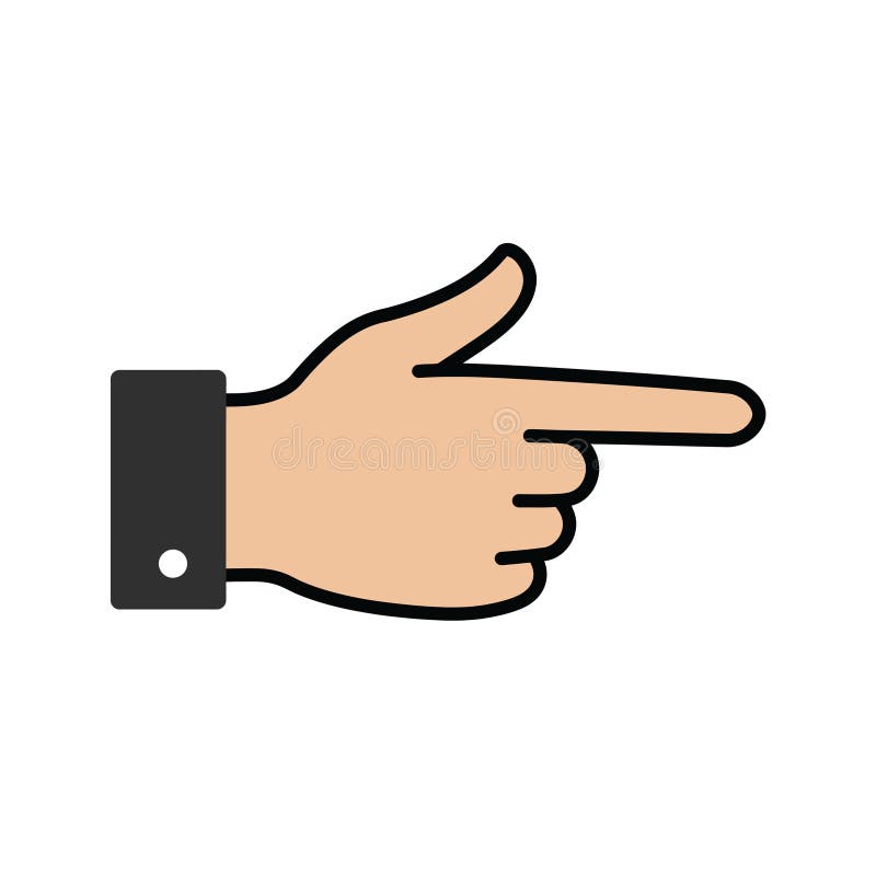Clip art pointing hand. stock image. Illustration of sleeve - 362243315
