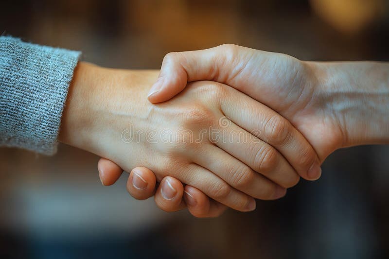 Two People are Shaking Hands Together in a Sign of Solidarity and ...