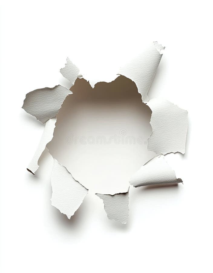 Torn Paper Hole stock illustration. Illustration of font - 388632154