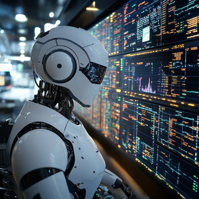 Robot Screens stock illustration. Illustration of intelligence - 335539380