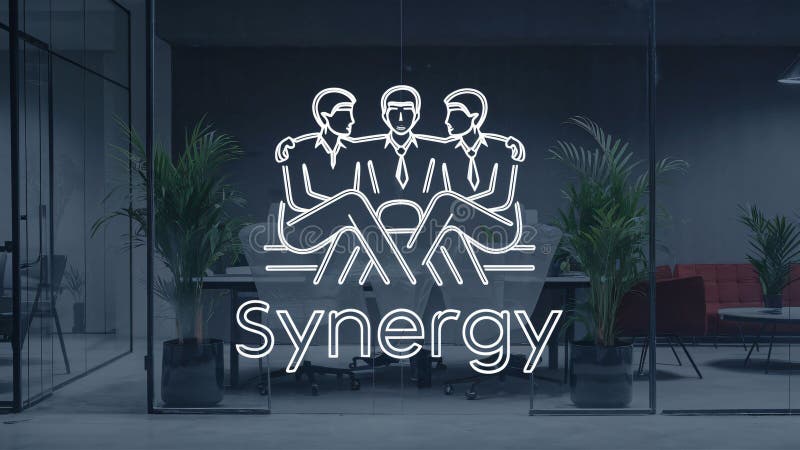 An Illustration of Synergy with a Group of People Working Together ...