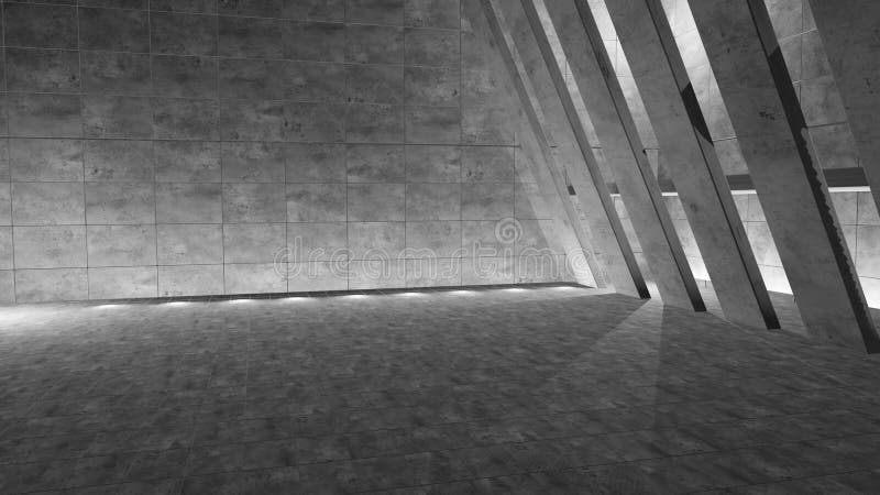 Modern Concrete Architecture Buildung Hall Stock Image - Image of ...