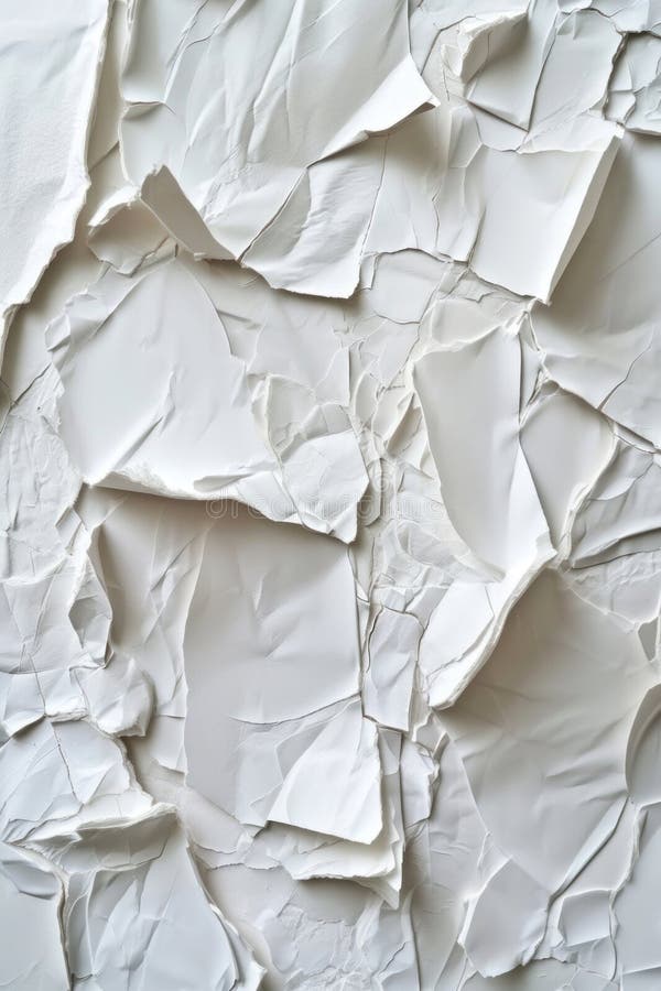Close-Up View of a Cracked and Peeling White Paint Surface Texture ...