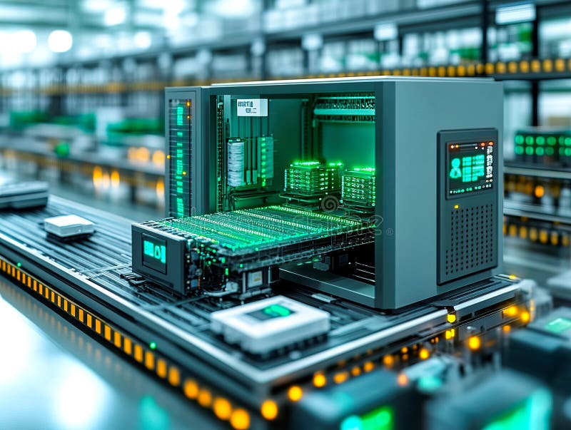 Image Shows a Large-scale Data Center or Server Room, with a Focus on ...