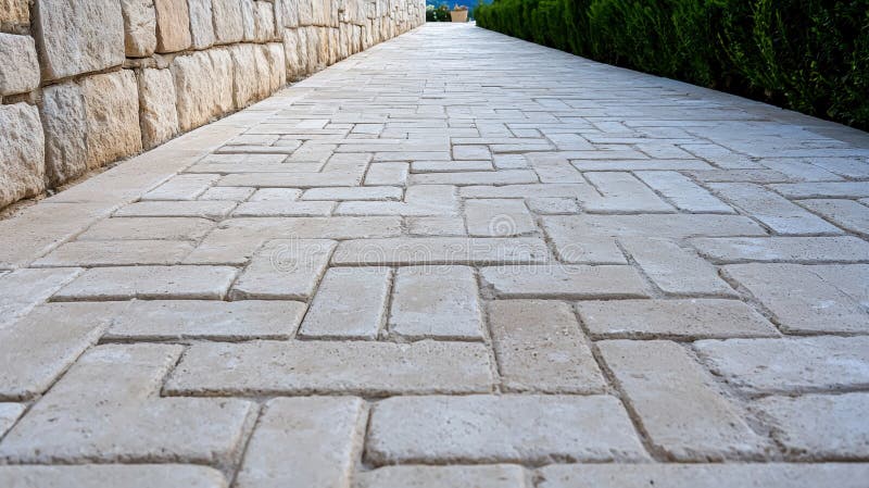 Long Narrow Light Colored Brick Pathway Stock Photos - Free & Royalty ...