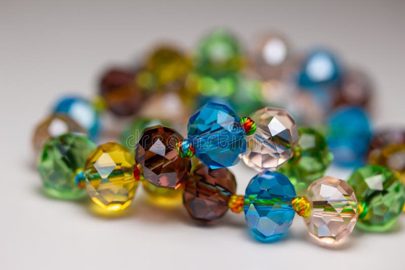 Macro Abstract Background of Colorful Glass Beads Stock Image - Image ...