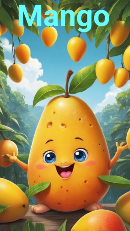 Cards for Children, Name of Fruits and Vegetables - Mango Stock ...