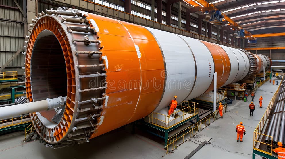 Giant Industrial Kiln Construction Stock Illustration - Illustration of ...