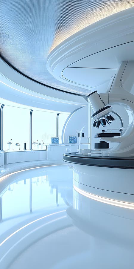 Modern Futuristic Interior Design Space Stock Illustration ...