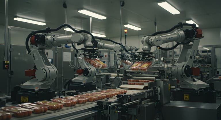 AI-Powered Food Processing stock image. Image of distribution - 370917587