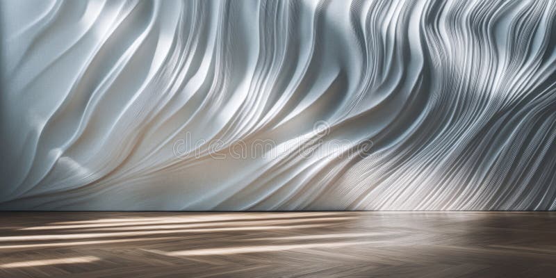 This Image Shows a Modern Interior with a Textured Wall. the Surface ...