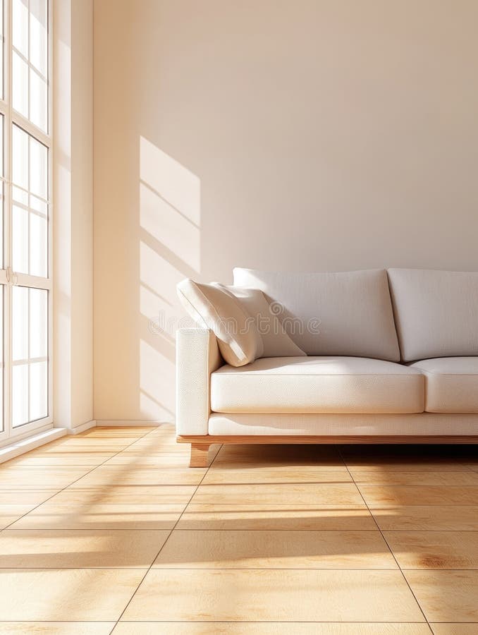 The Image Shows a Modern Living Room with an Emphasis on Interior ...